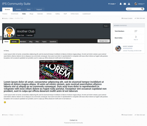 Clubs Enhancements - IPS Community Suite 4.2 - WebFlake