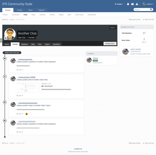 Clubs Enhancements - IPS Community Suite 4.2 - WebFlake