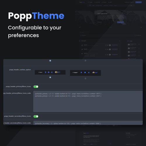 Popp [ Dark / Light ] - Themes - WebFlake